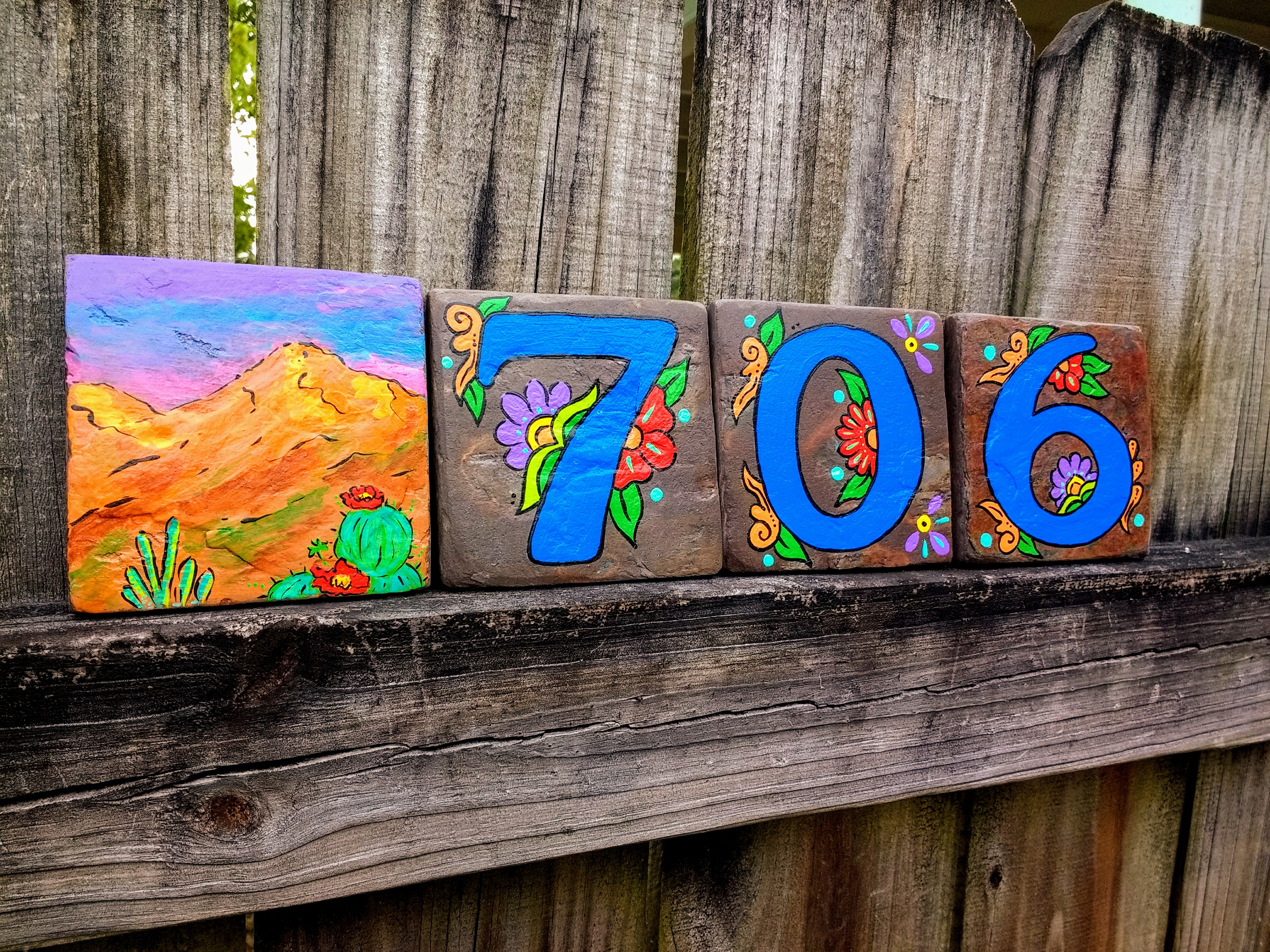 Hand painted address numbers | LuckiiArts