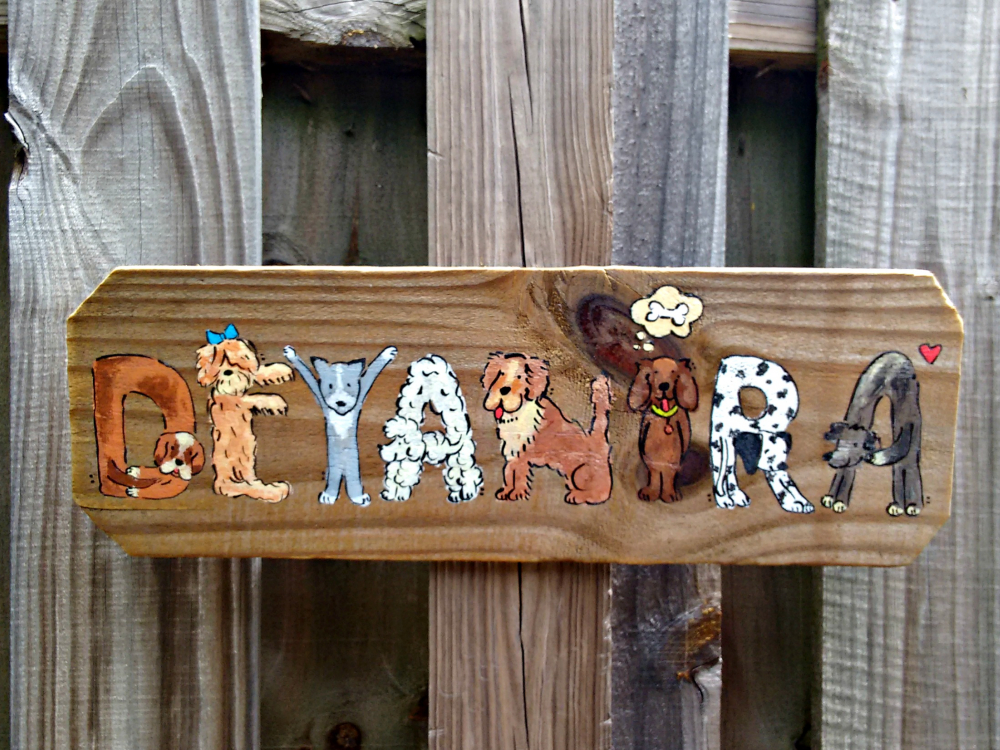 dog letters and numbers | LuckiiArts